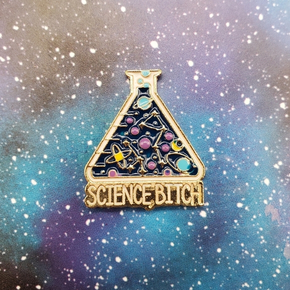 None | Jewelry | Science Btch Enamel Pin | Poshmark